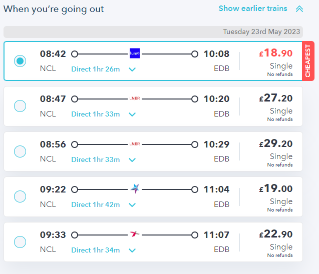 What are the cheap trains to Edinburgh? - Railsmartr.co.uk