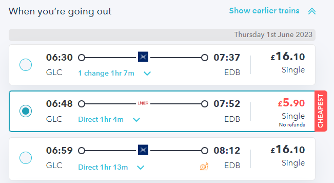 What are the cheap trains to Edinburgh? - Railsmartr.co.uk